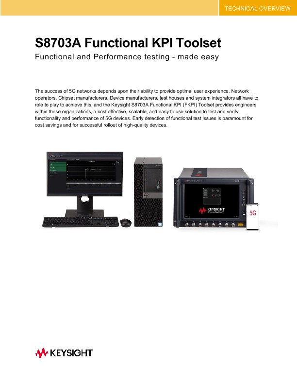 S8703A Functional KPI Toolset PDF Asset Page | Keysight